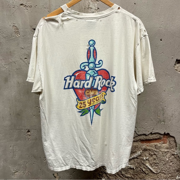 Hard Rock Cafe | Shirts | Hard Rock Cafe Vintage 996 25 Years Thrashed ...